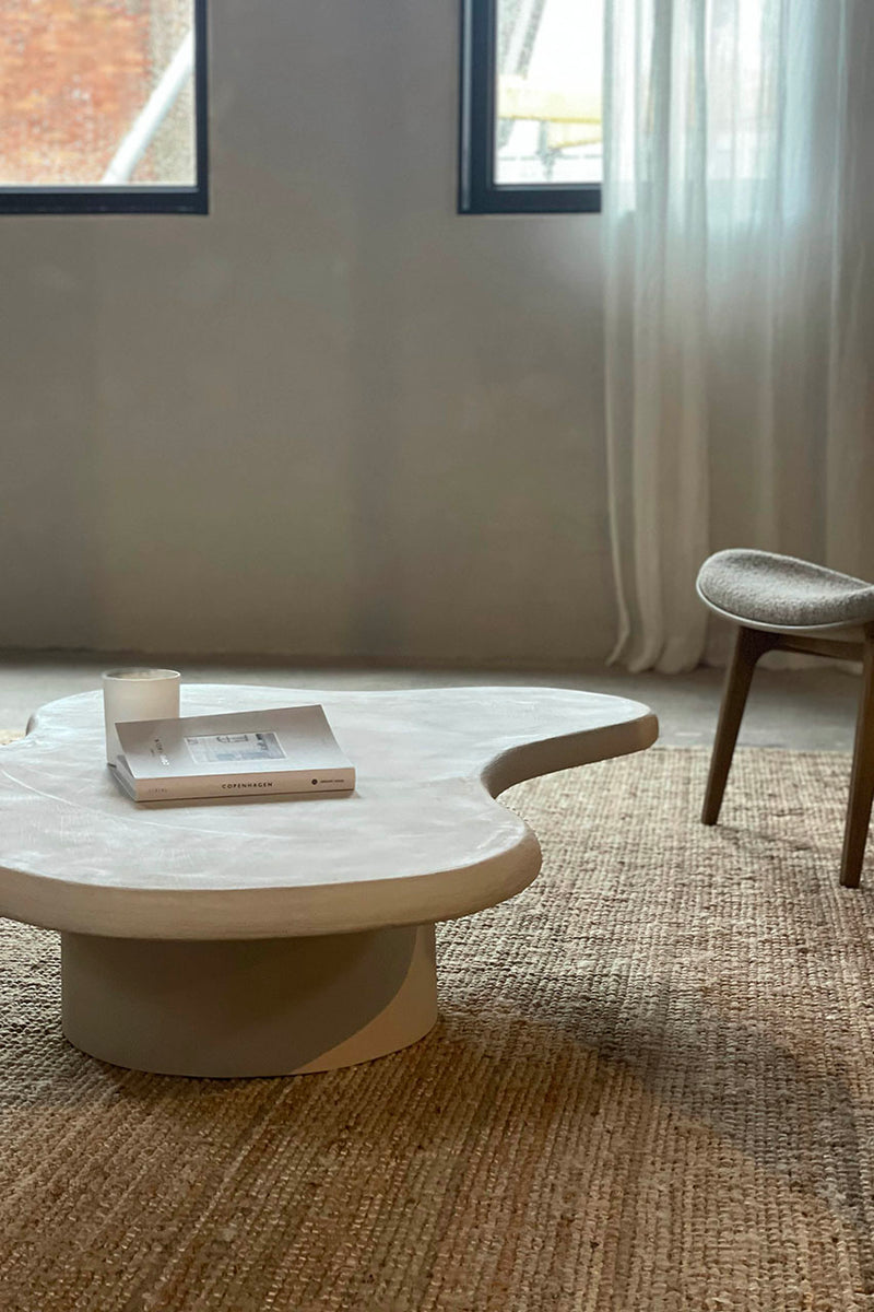 Aedam Anthony Mush organic Table - betonlook salontafel - wabi sabi style